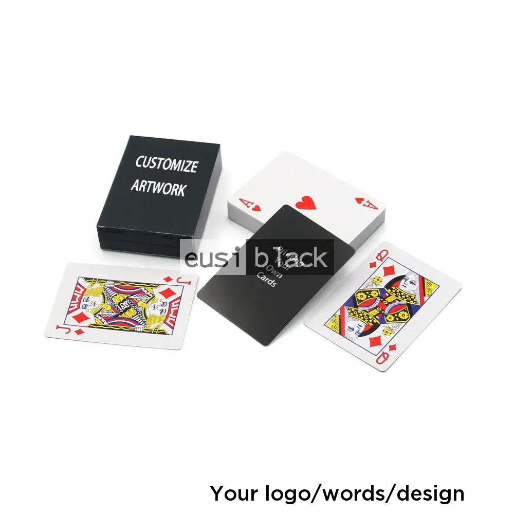 Customized poker playing cards designed and printed by Eusi Black Gift ...