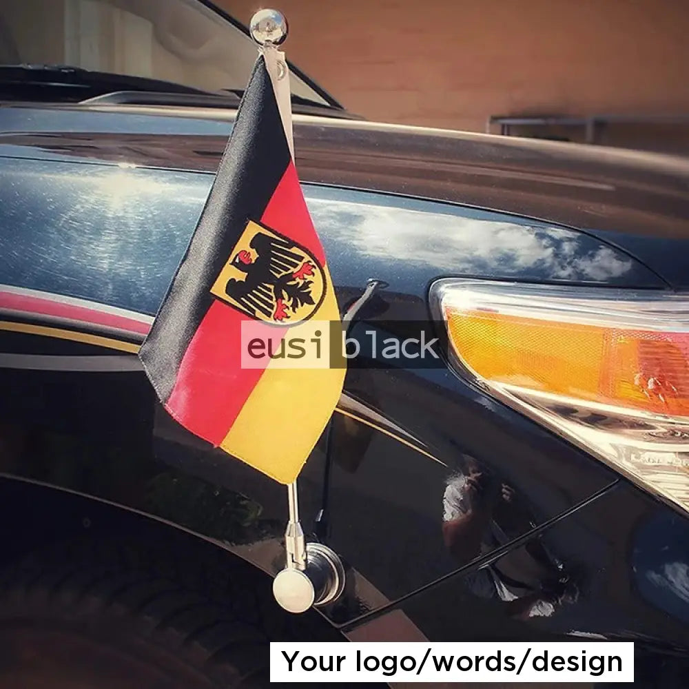 VIP car flag and holder with customized logo by Eusi Black Gift Shop